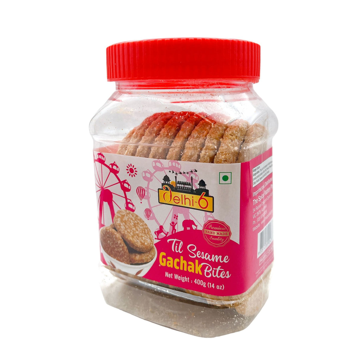 Buy Delhi 6 Til / Sesame Gachak Bites (Jar) 400Gm from Online Indian ...