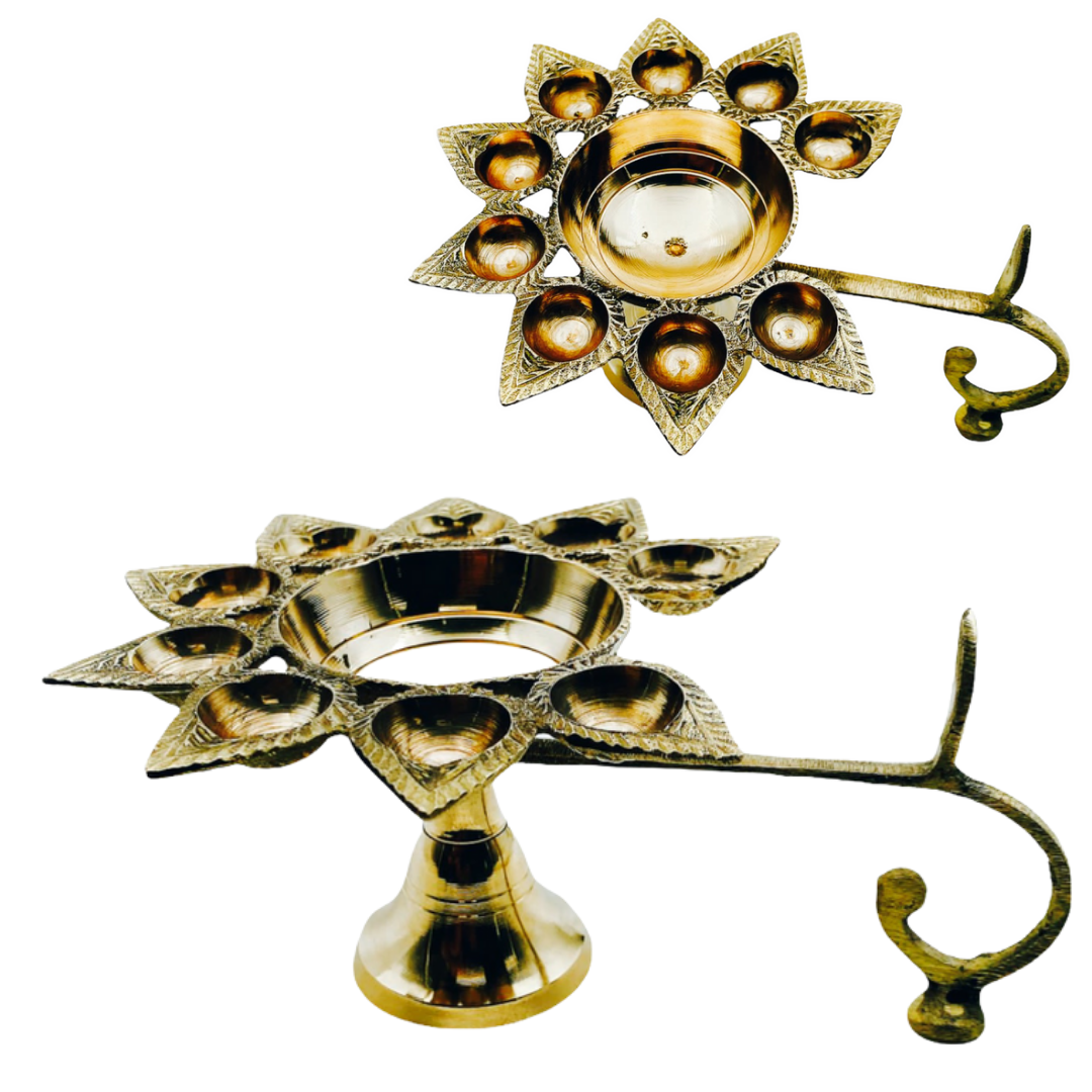Buy Jyot Stand Brass Nine Jyot from Online Indian Grocery Shop, Melbourne